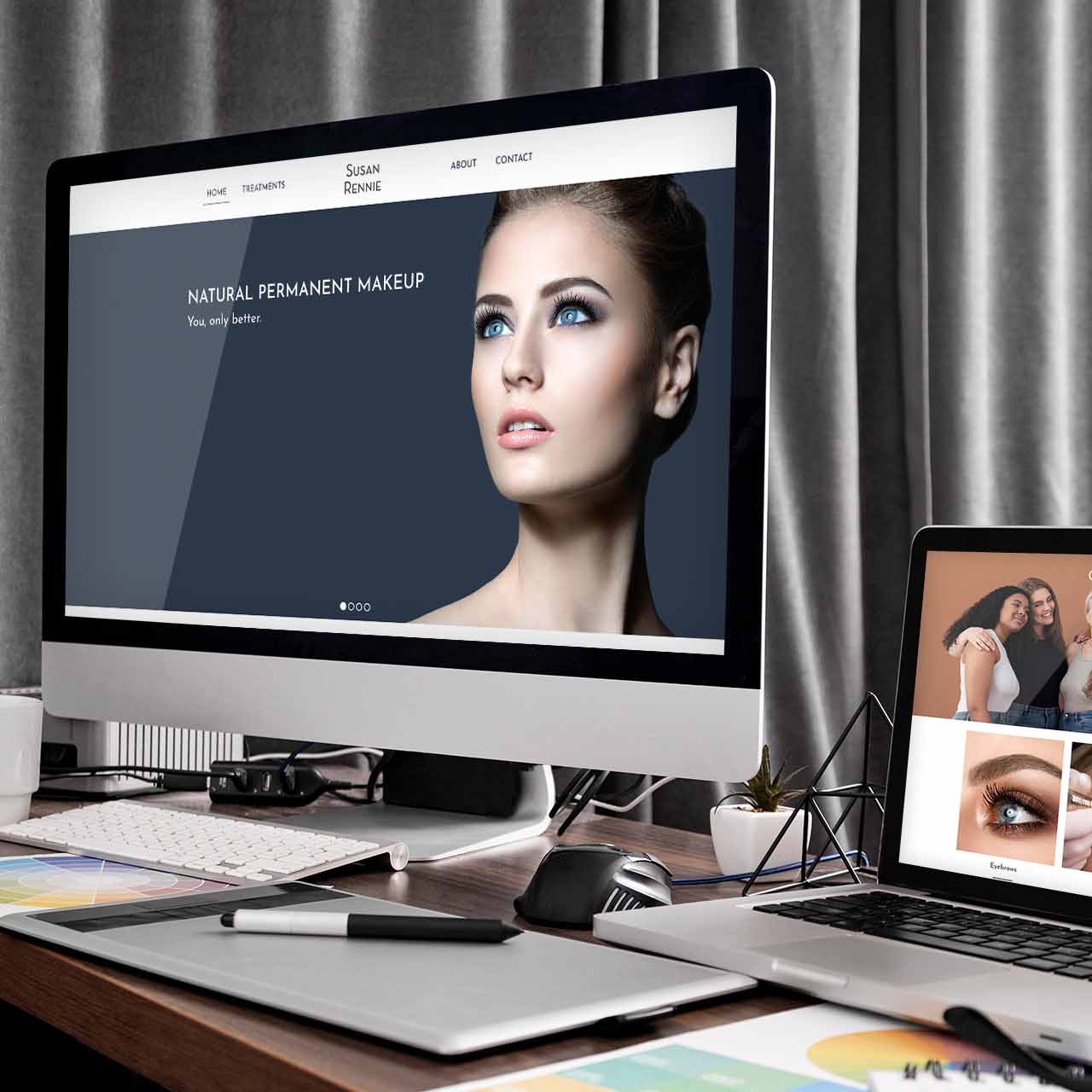 Website for Susan Rennie Natural Permanent Makeup - thefingerprint